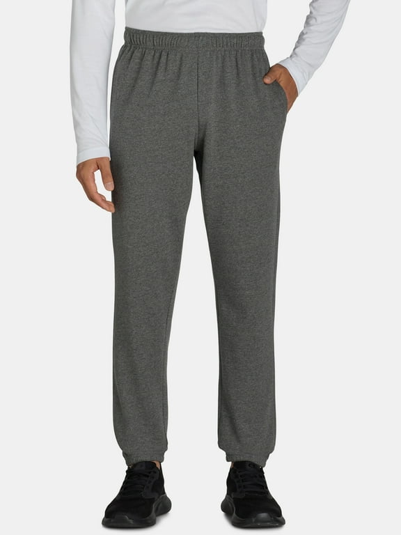 Athletic Works Men's & Big Men's Fleece Elastic Bottom Sweatpants ...
