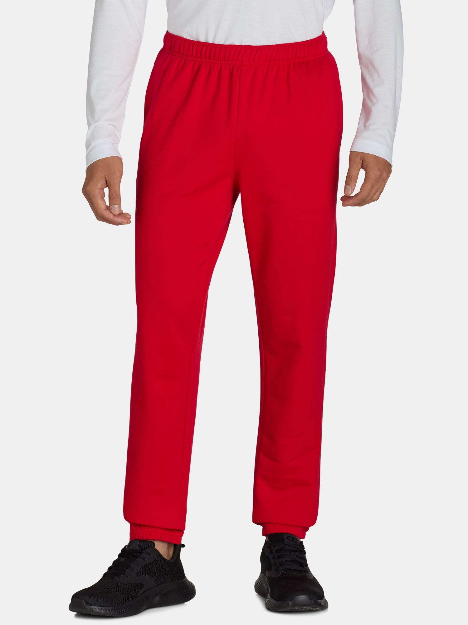 Athletic Works Men's and Big Men’s Fleece Jogger Pants, Sizes S-3XL - Walmart.com