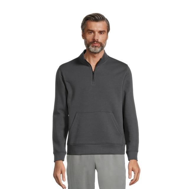 Athletic Works Men’s Fleece Quarter Zip Pullover, Sizes S-3XL - Walmart.com