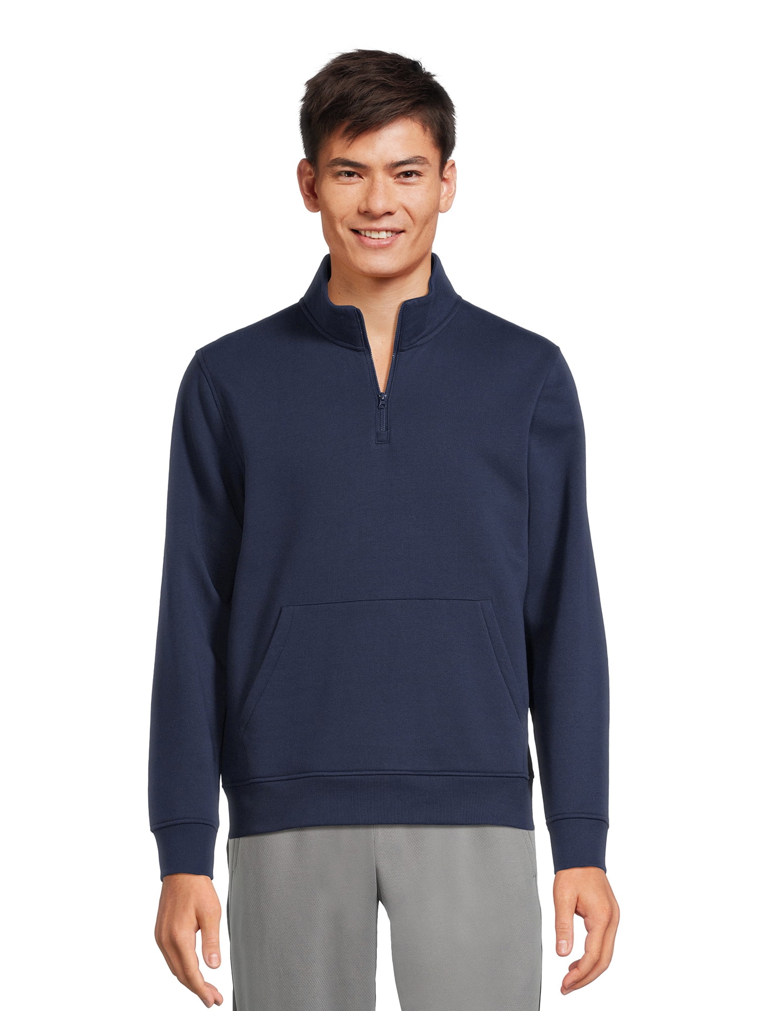 Athletic Works Men’s Fleece Quarter Zip Pullover, Sizes S-3XL - Walmart.com