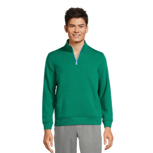 Athletic Works Men’s Fleece Quarter Zip Pullover, Sizes S-3XL - Walmart.com