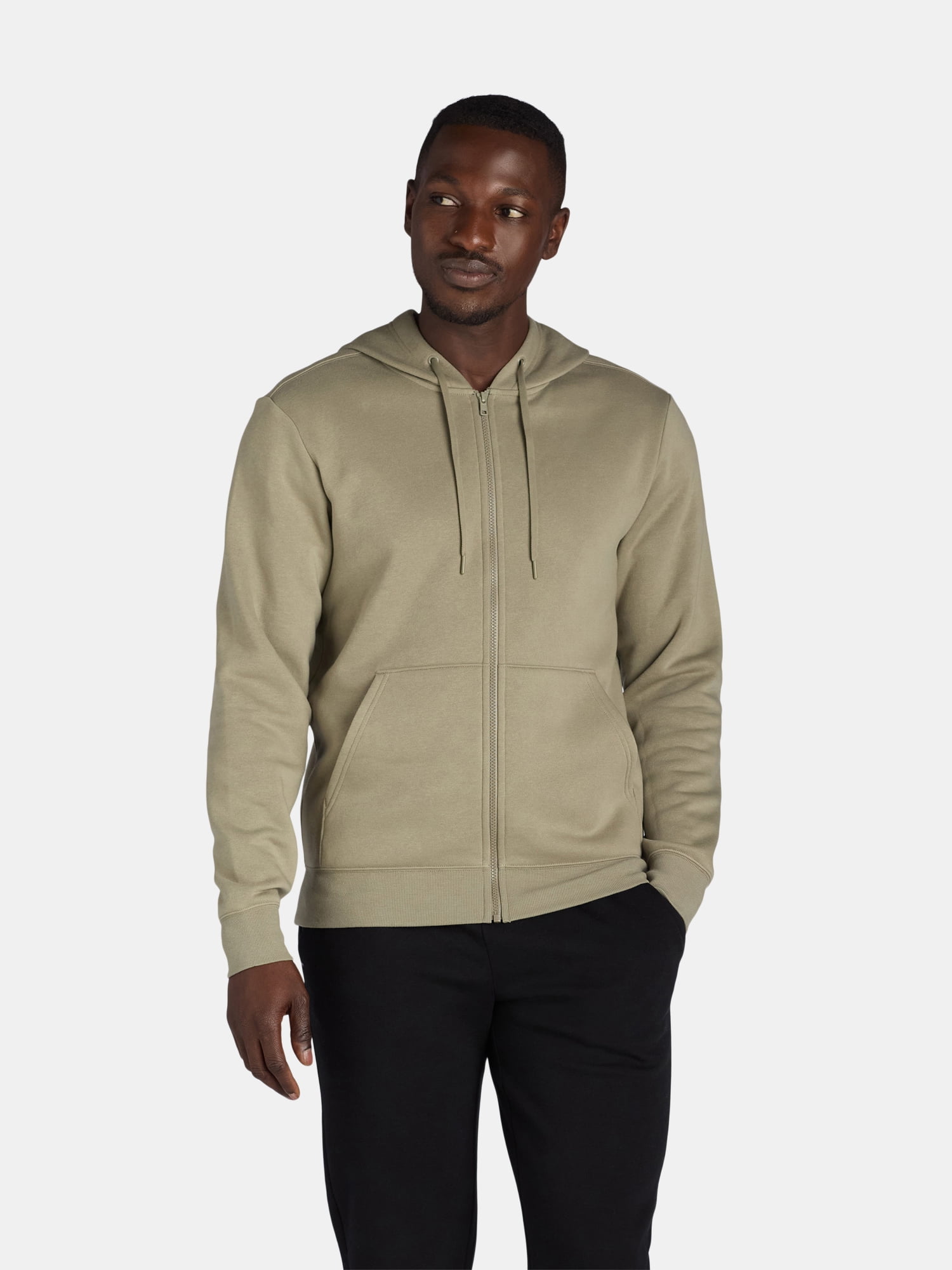 Athletic Works Mens Hooded Fleece Zipper Jacket, Size S-3XL - Walmart.com