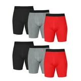 Athletic Works Men's Long Leg Breathable Mesh Performance Boxer Briefs ...