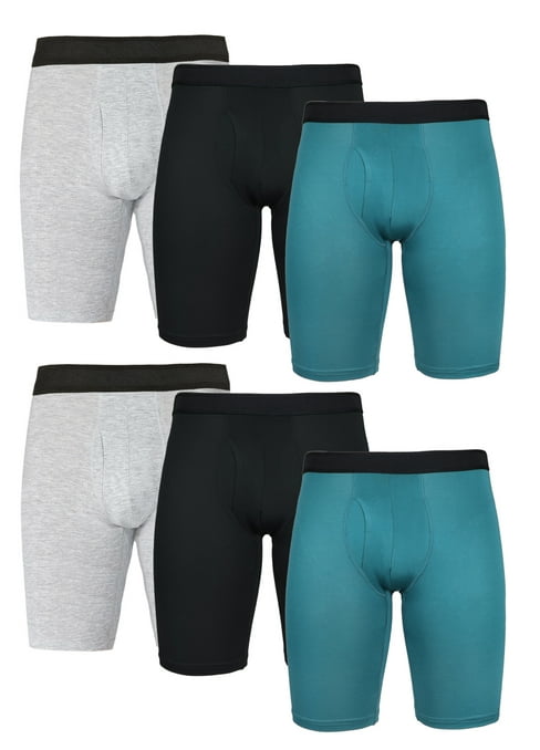 Athletic Works Men's Long Leg Breathable Mesh Performance Boxer Briefs ...