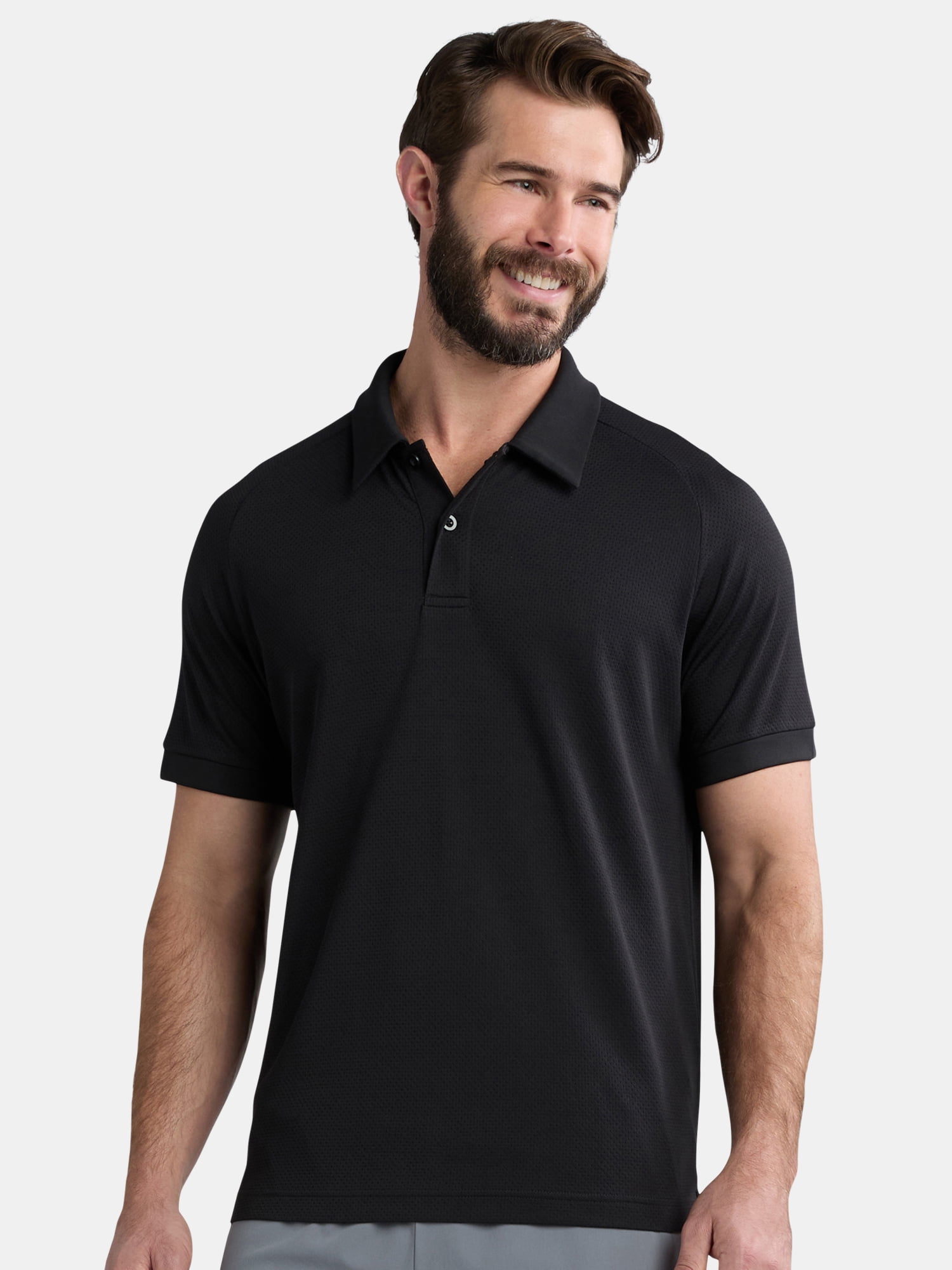 Athletic Works Men's and Big and Tall Men's Active Mesh Polo Shirt ...