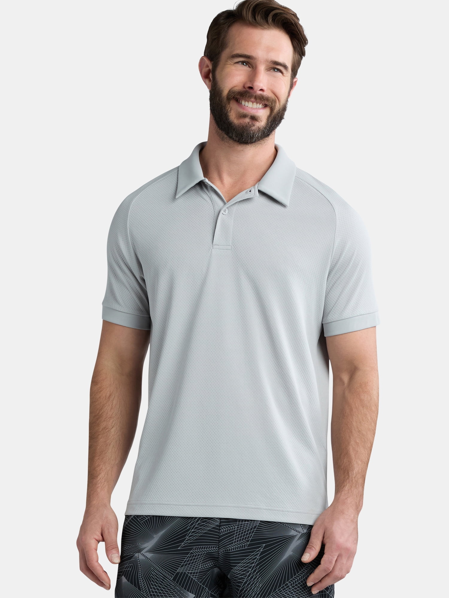 Athletic Works Men's & Big and Tall Men's Active Mesh Polo Shirt, Size ...