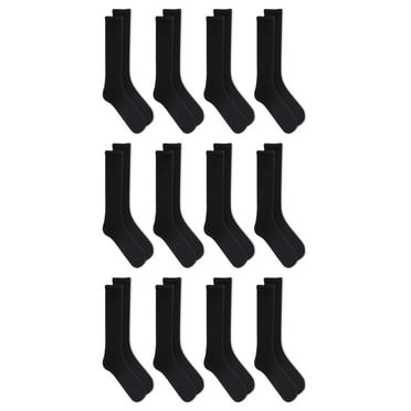 Athletic Works Men's Crew Socks, 6-Pack - Walmart Business Supplies