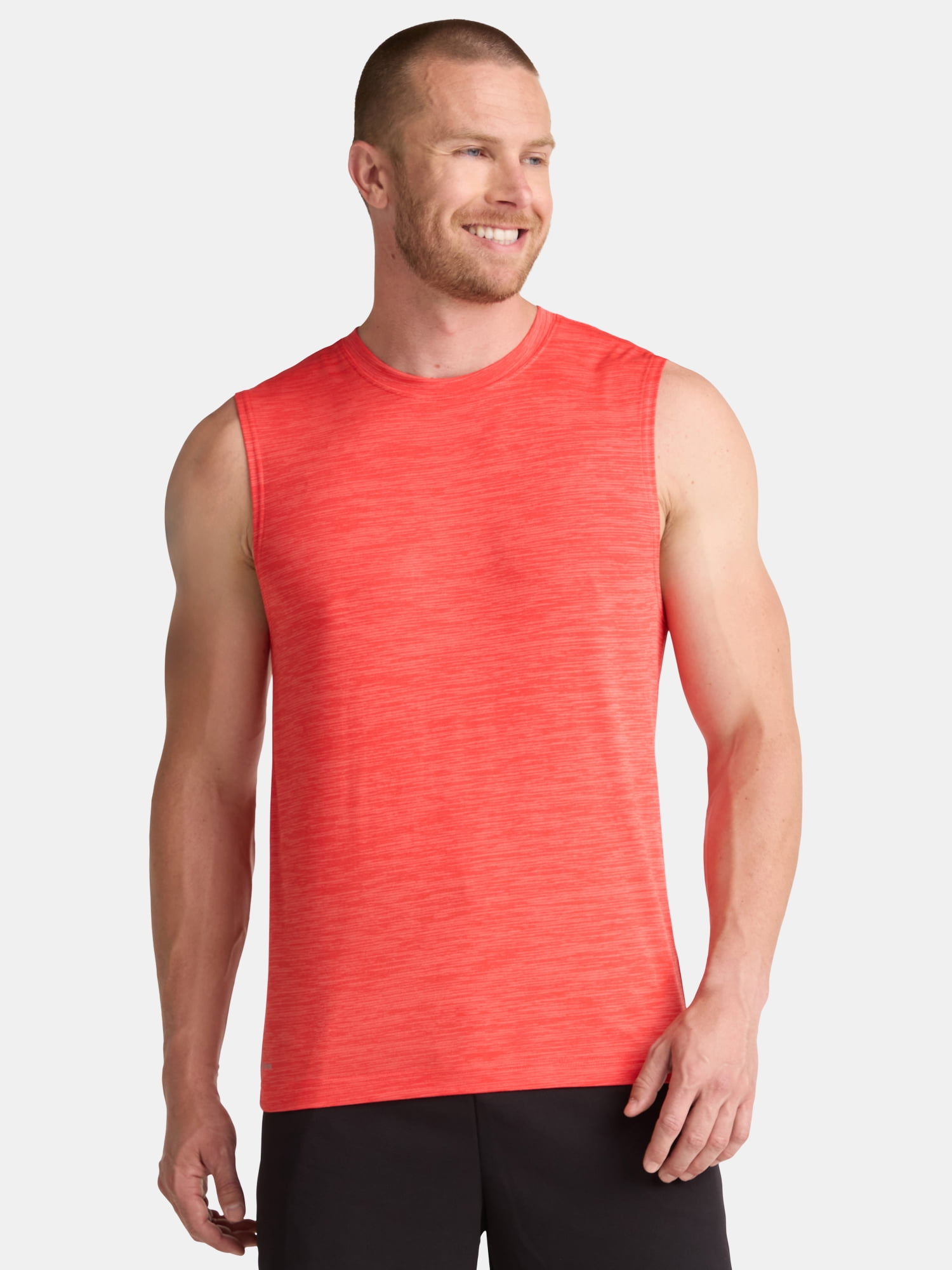 Athletic Works Men's & Big Men's Jersey and Space Dye Muscle Tee, Sizes ...