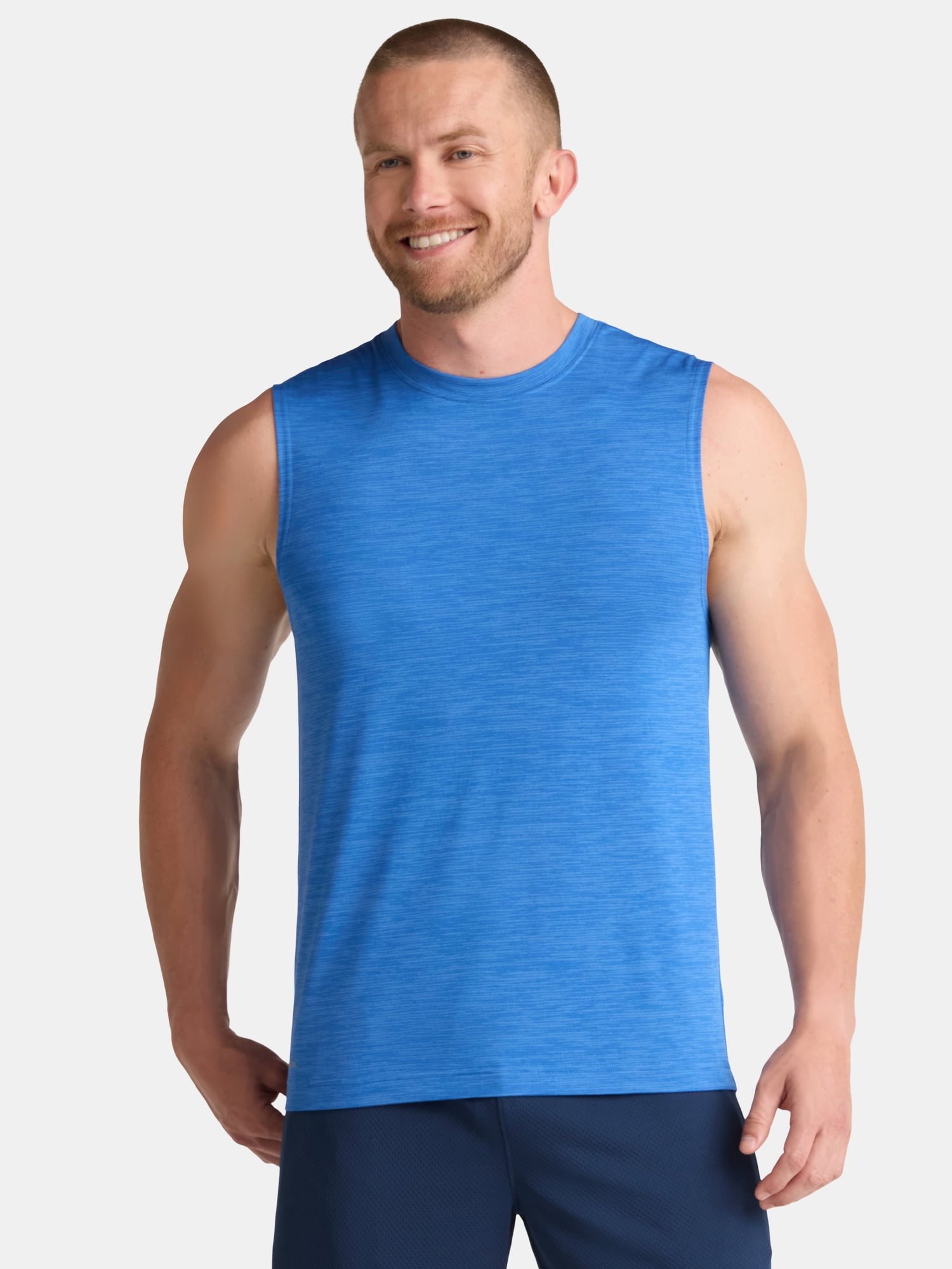 Athletic Works Men's Polyester Jersey Muscle Tee, Size XS-5XL - Walmart.com