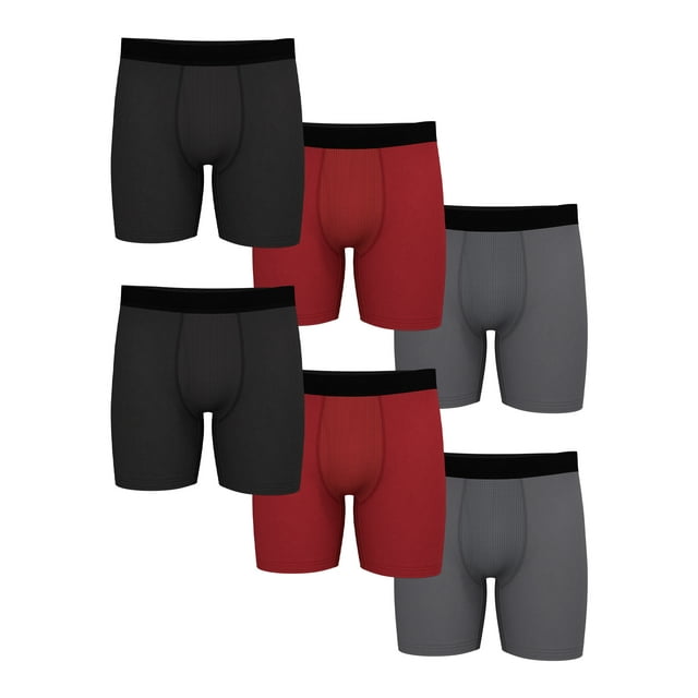 Athletic Works Men's Pro Form Boxer Brief Set, Underwear for Men, S, 6 ...
