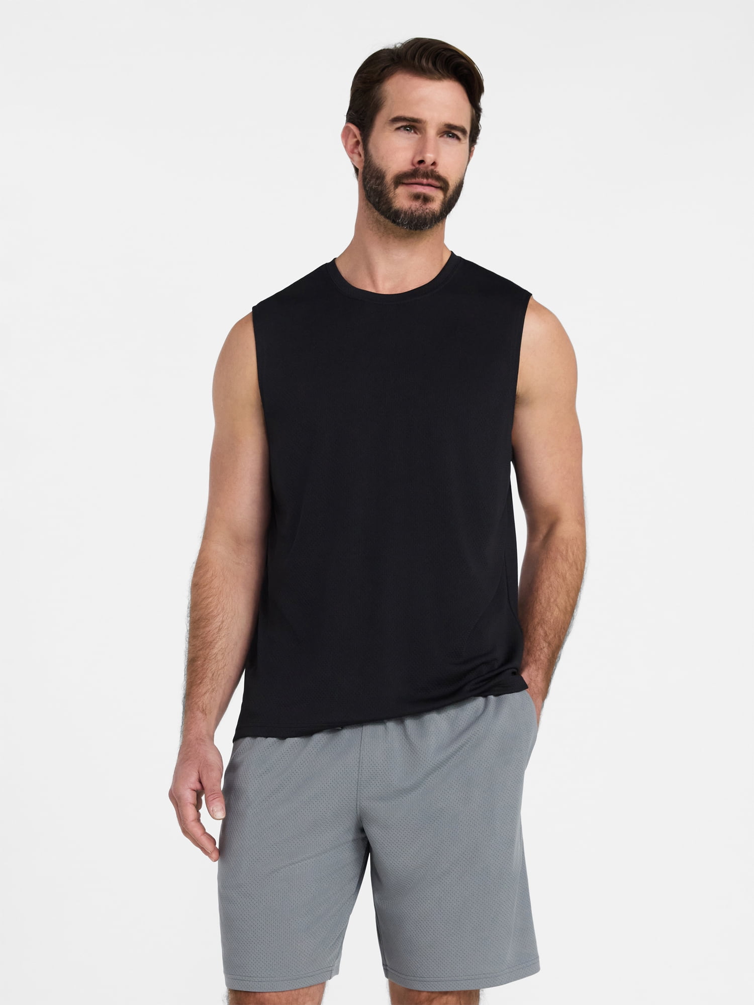 Athletic Works Men’s Sleeveless Mesh Muscle Tee, Sizes XS-5XL - Walmart.com
