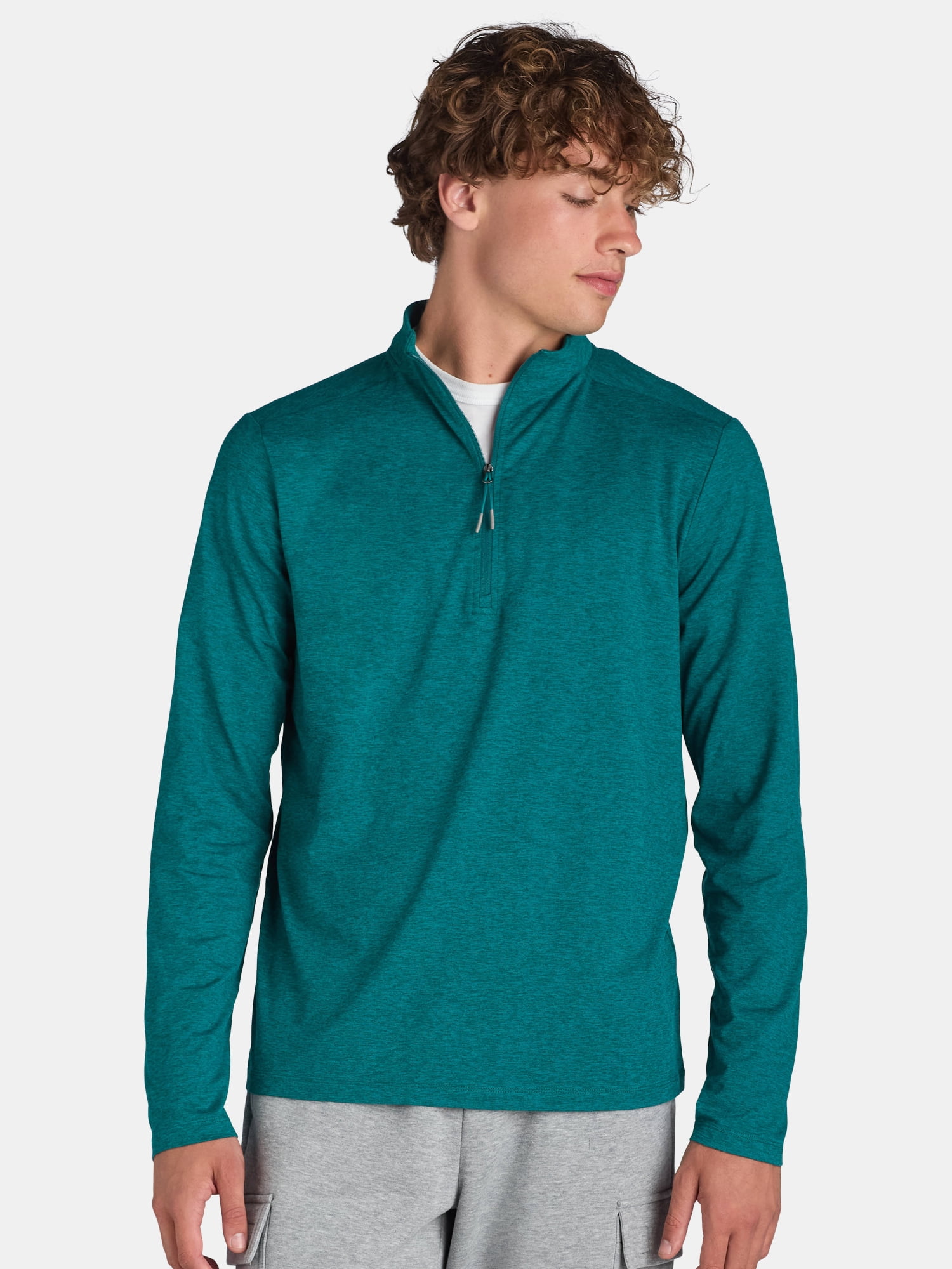 Athletic Works Men's ButterCore Quarter Zip Pullover, Sizes S-3XL ...