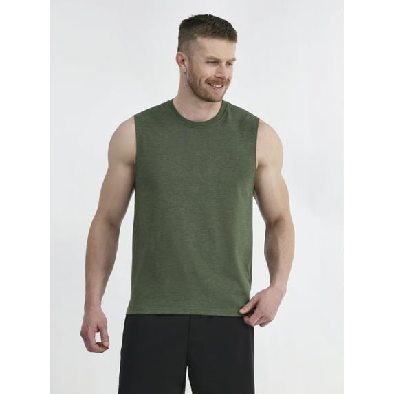 Athletic Works Men's & Big & Tall Tri-Blend Muscle Tee Shirt Tank Top ...