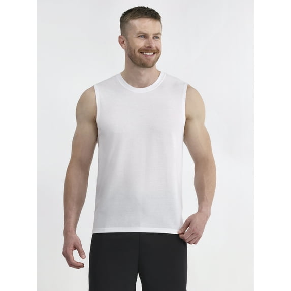 Athletic Works Men's & Big & Tall Tri-Blend Muscle Tee Shirt Tank Top ...