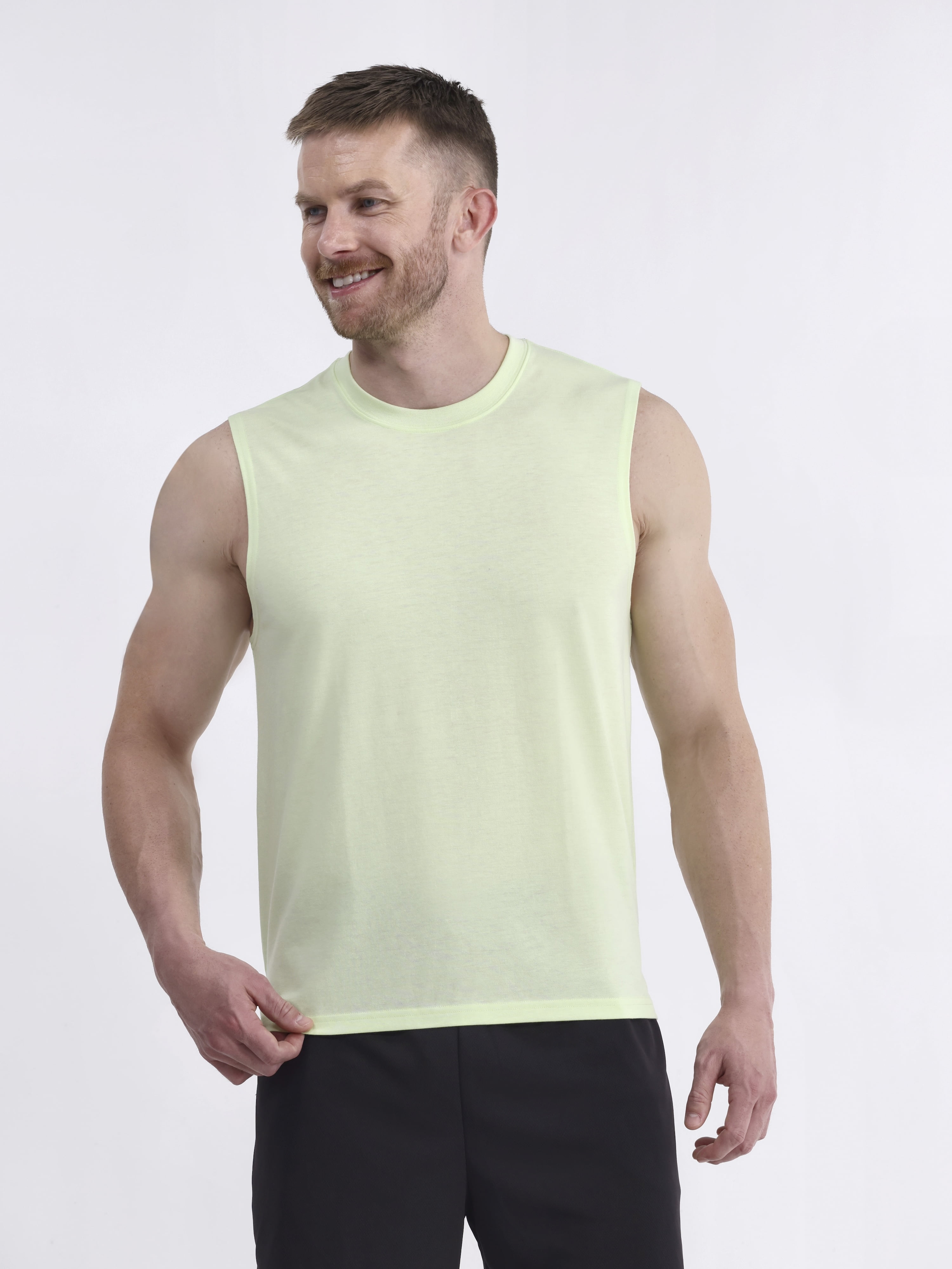 Athletic Works Men's and Men's Big & Tall Tri-Blend Muscle Tee, Sizes ...