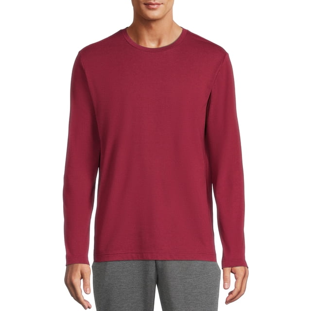 Athletic Works Men's and Big Men's Active Long Sleeve Soft Blend Tee ...