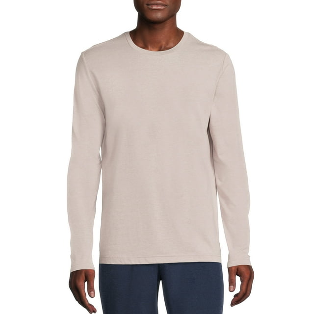 Athletic Works Men's and Big Men's Active Long Sleeve Soft Blend Tee ...