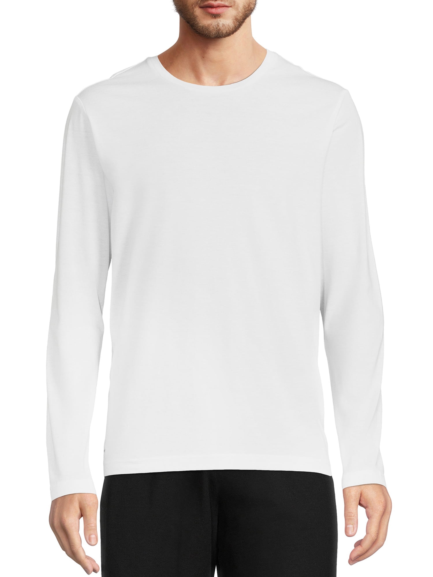 Athletic Works Men's and Big Men's Active Long Sleeve Soft Blend Tee ...