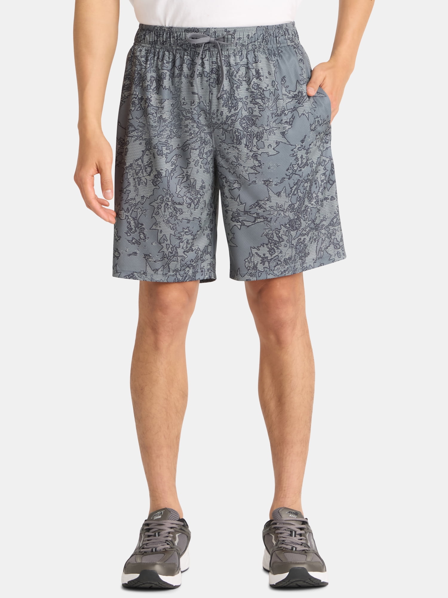 Athletic Works Men's and Big Men's Active Mesh Shorts, 9" Inseam, Sizes ...