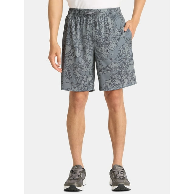 Athletic Works Men's and Big Men's Active Mesh Shorts, 9" Inseam, Sizes ...