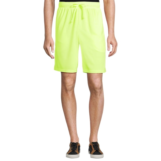 Athletic Works Men's and Big Men's Active Mesh Shorts, 9" Inseam, Sizes ...