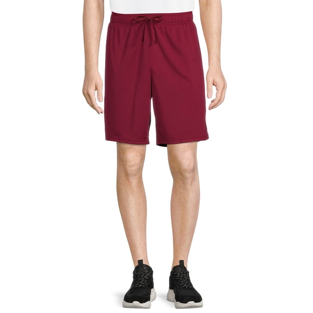 Athletic Works Men's and Big Men's Active Mesh Shorts, 9" Inseam, Sizes ...