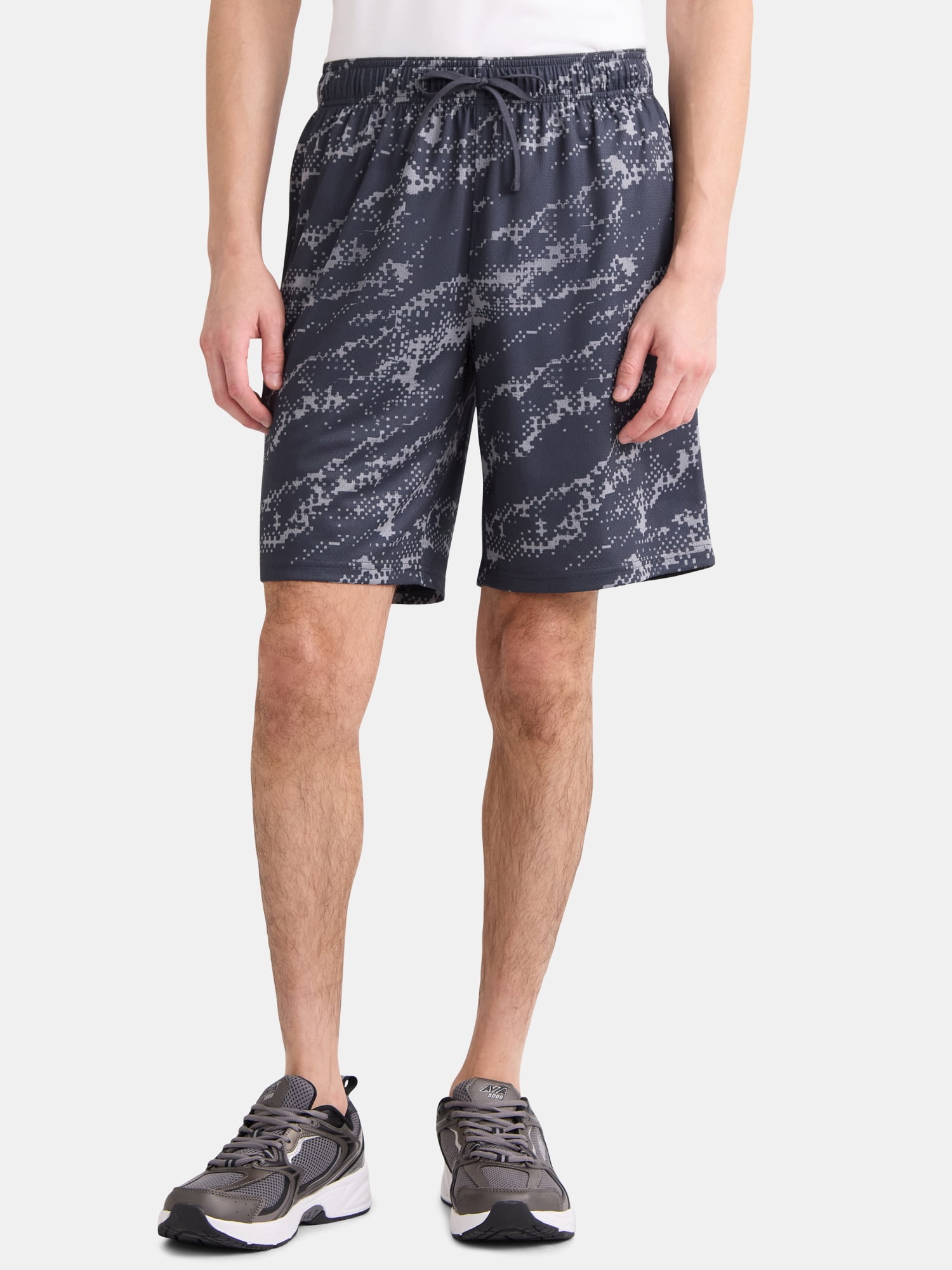 Athletic Works Men's and Big Men's Active Mesh Shorts, 9" Inseam, Sizes ...