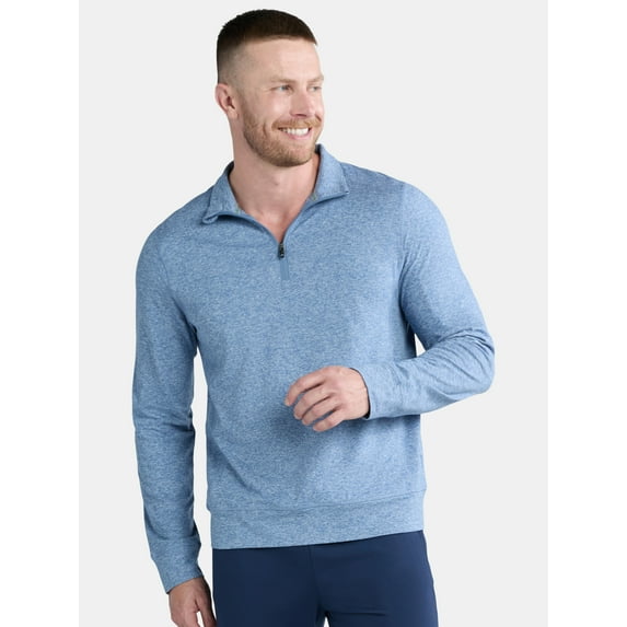Athletic Works Men's and Big Men's ButterCore Quarter-Zip Pullover ...