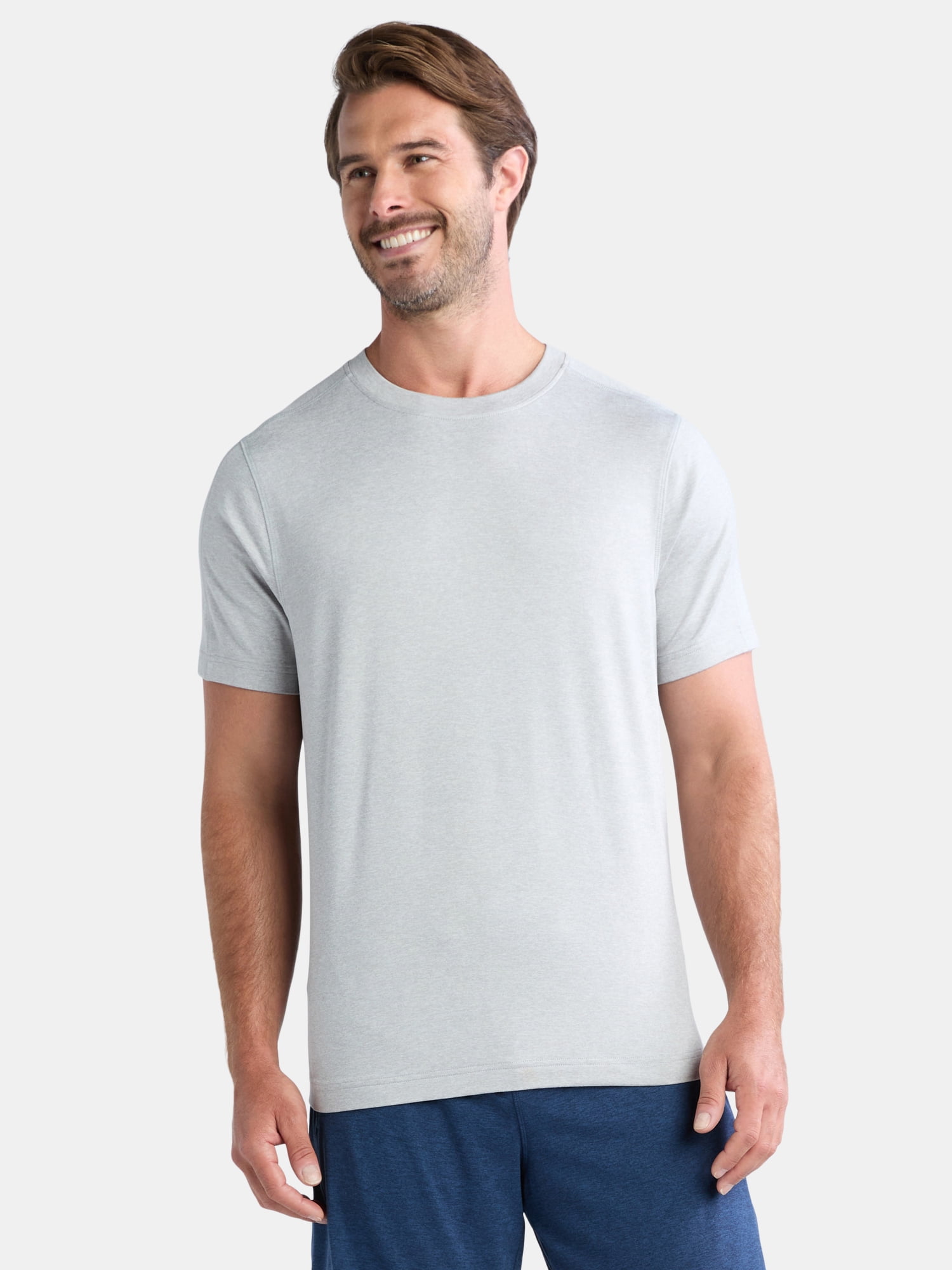 Athletic Works Men's Soft ButterCore Tee Short Sleeves Moisture-Wicking ...