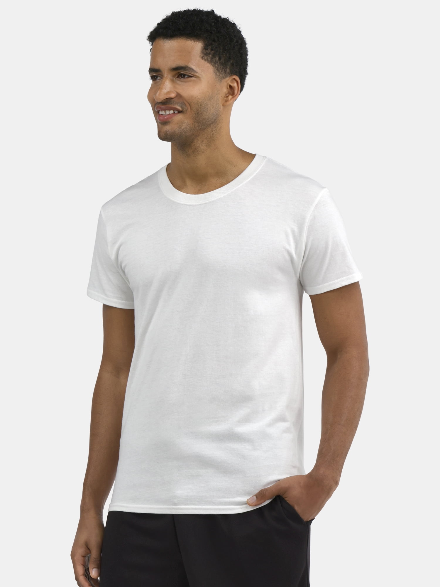 Athletic Works Men's Cotton Active Tee, 4-Pack, Breathable Moisture ...