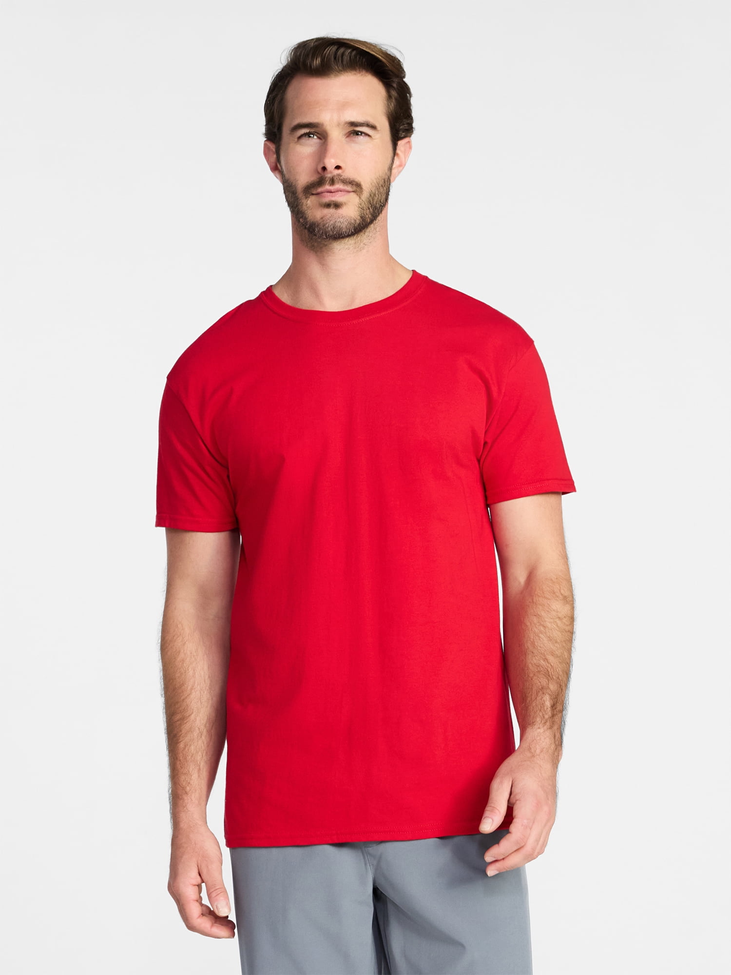 Athletic Works Men's and Big Men's Cotton Active Tee with Short Sleeves ...