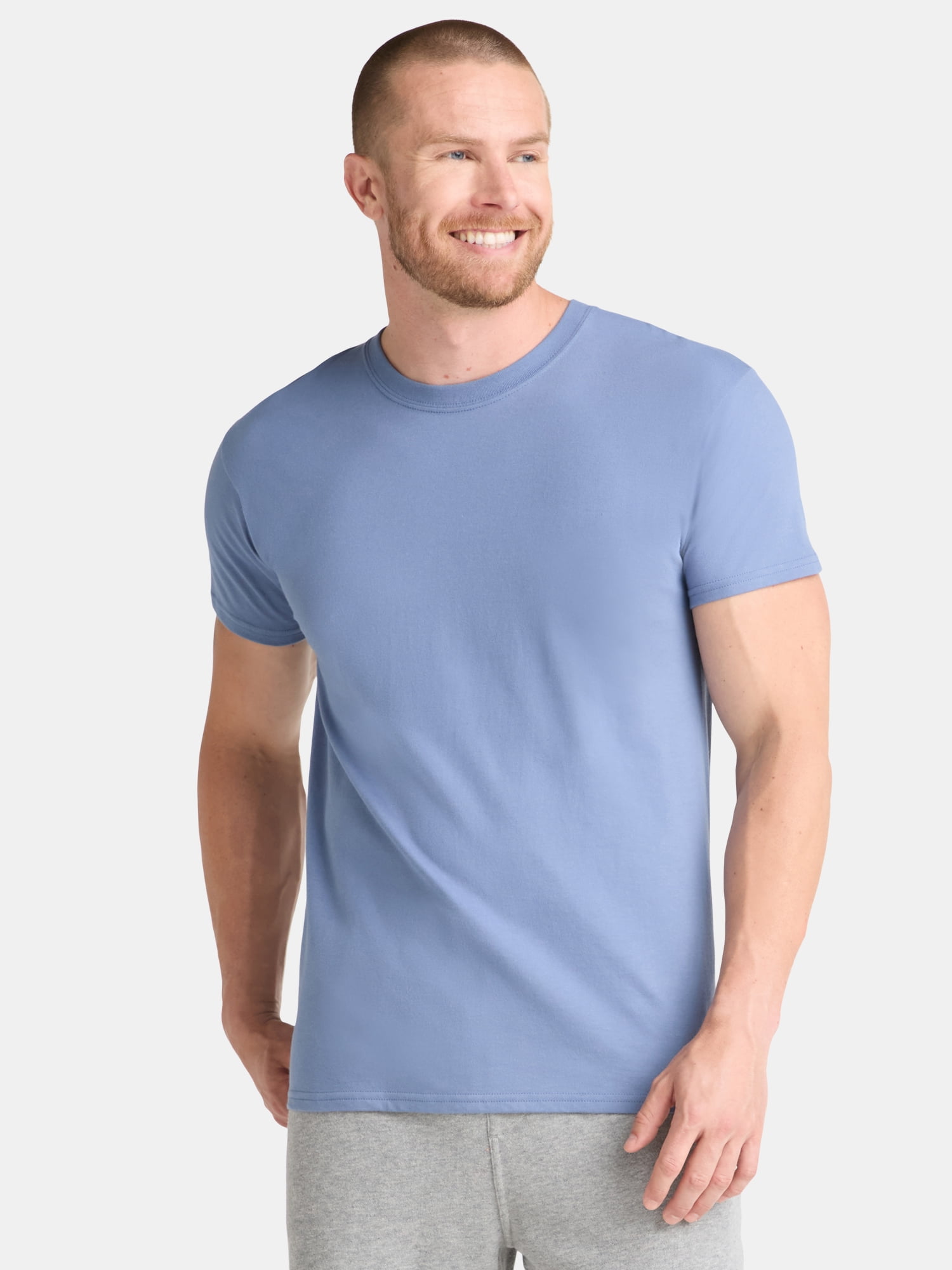 Athletic Works Men's and Big Men's Cotton Active Tee with Short Sleeves ...