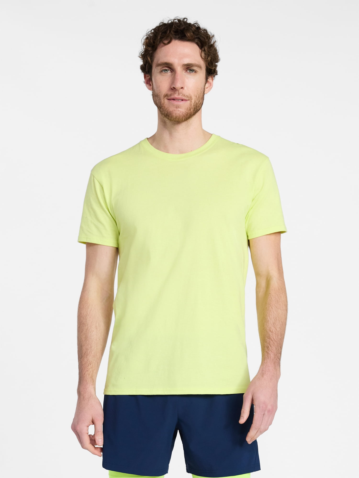 Athletic Works Men's and Big Men's Cotton Active Tee with Short Sleeves ...