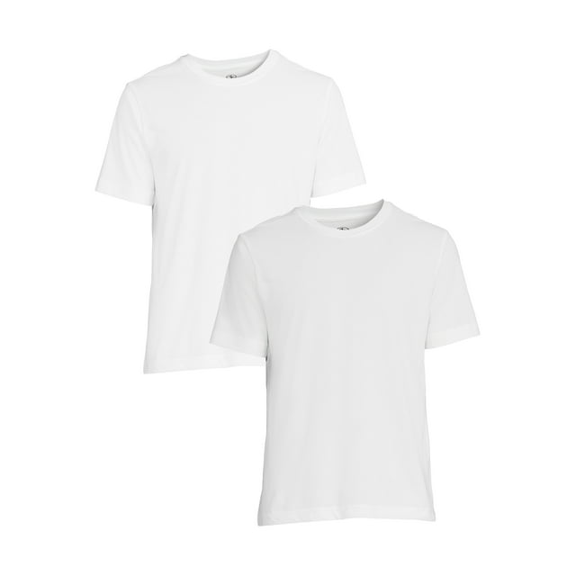 Athletic Works Men's and Big Men's Crew Neck Tee, 2-Pack, Sizes S-4XL ...