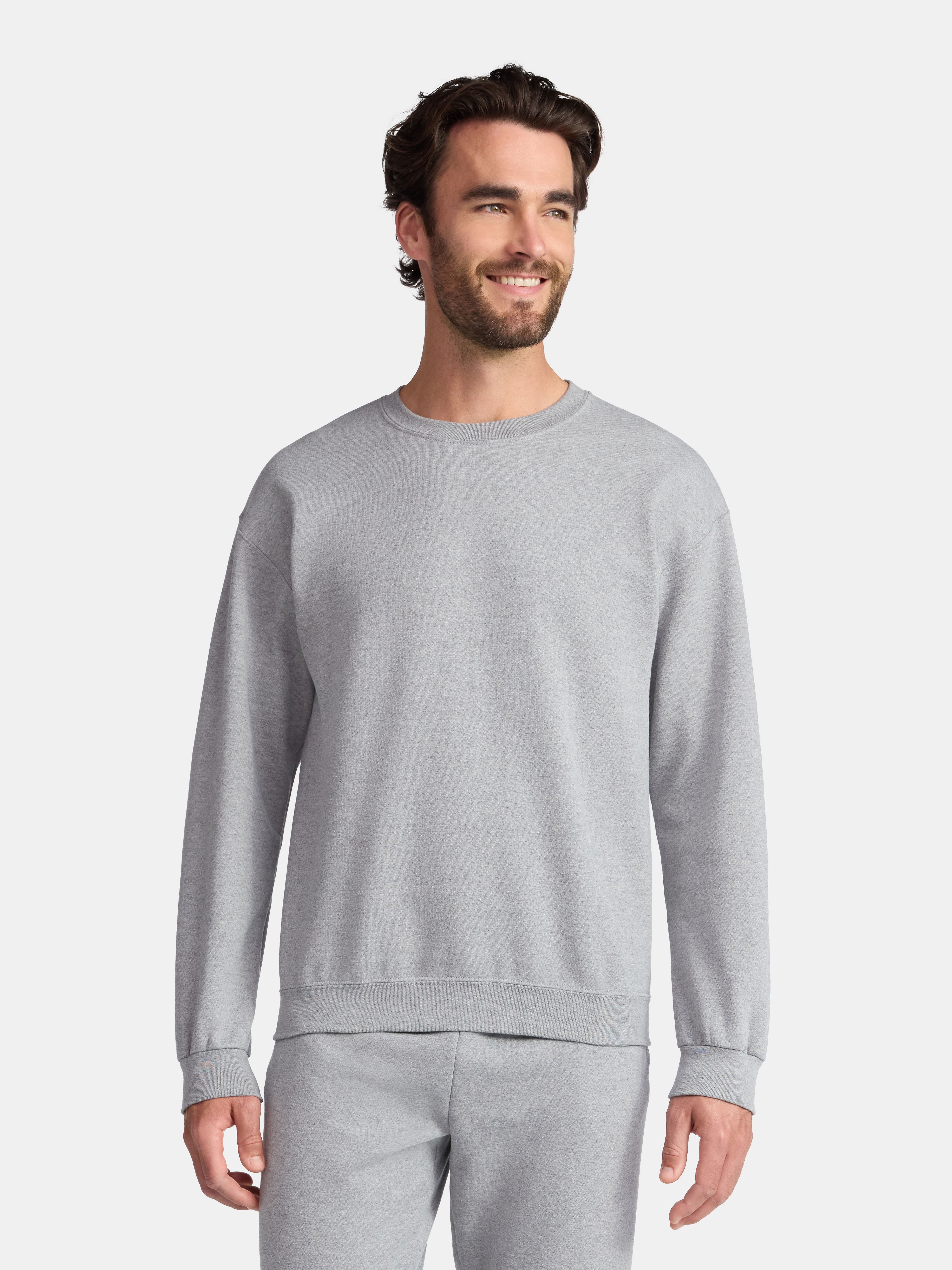 Athletic Works Men's and Big & Tall Men's Fleece Crewneck Sweatshirt ...