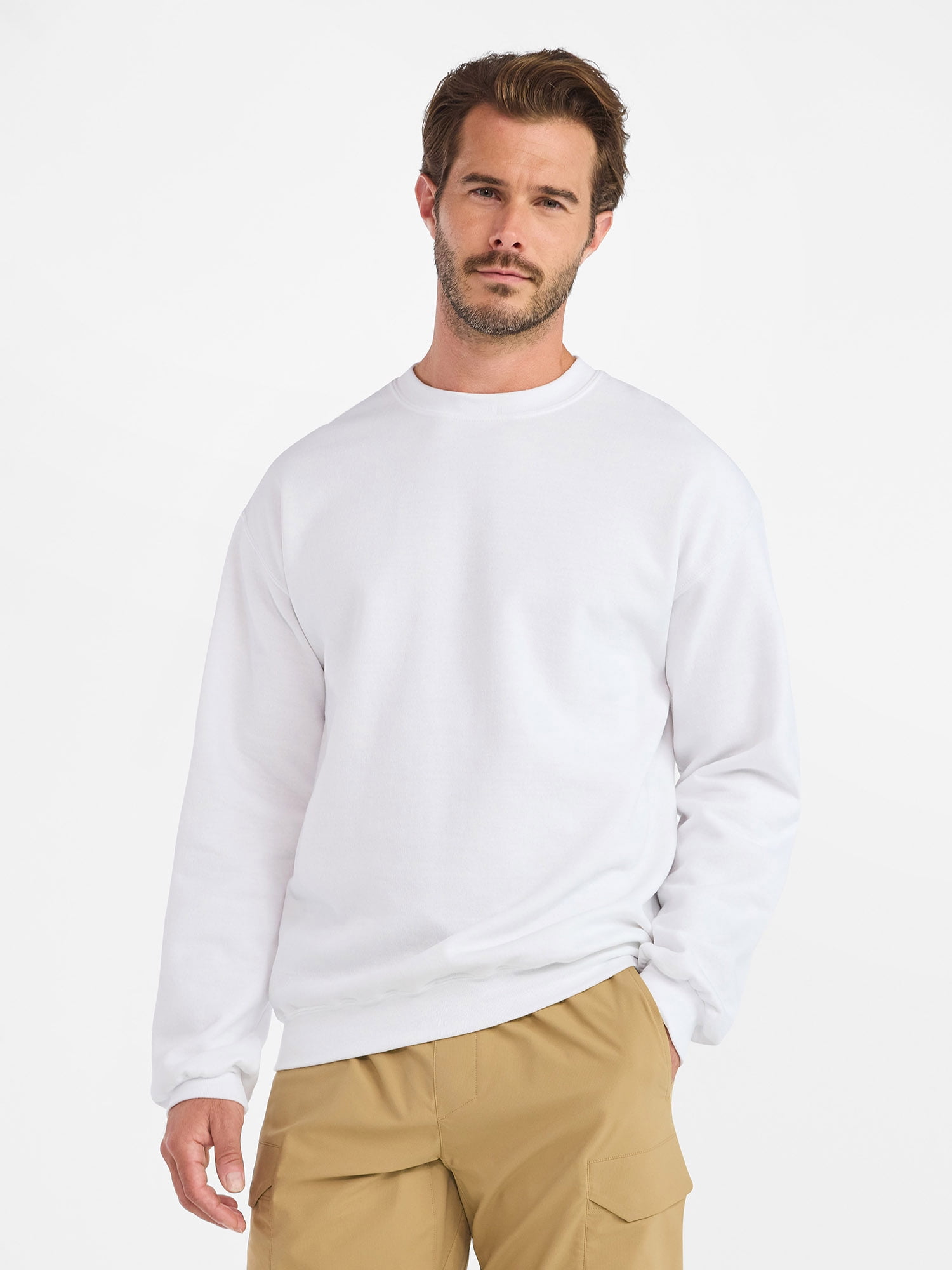 Athletic Works Men's and Big & Tall Men's Fleece Crewneck Sweatshirt ...