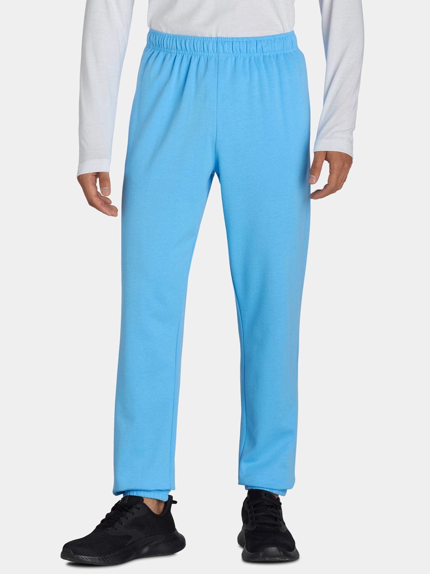 Athletic Works Men's Fleece Jogger Pants, Sizes S-3XL, Super-Soft ...