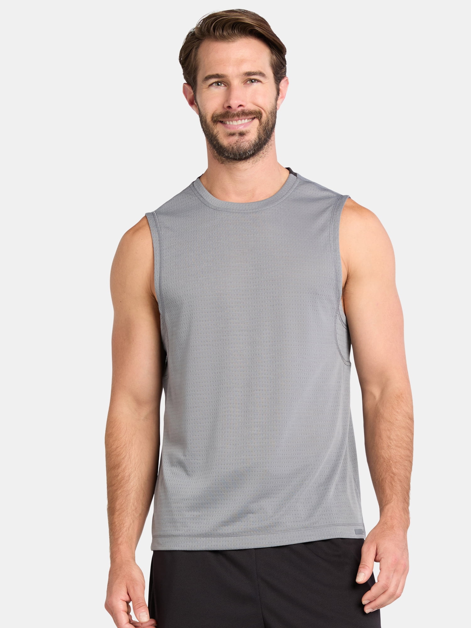 Athletic Works Men's and Big Men's Mixed Media Tank, up to Size 5XL ...