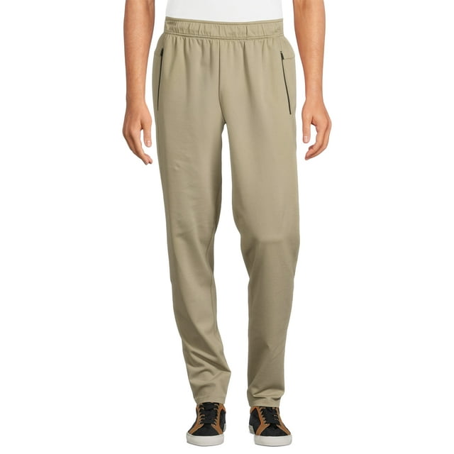 Athletic Works Men's and Big Men's Slim Knit Pants, 30" Inseam, Sizes S ...