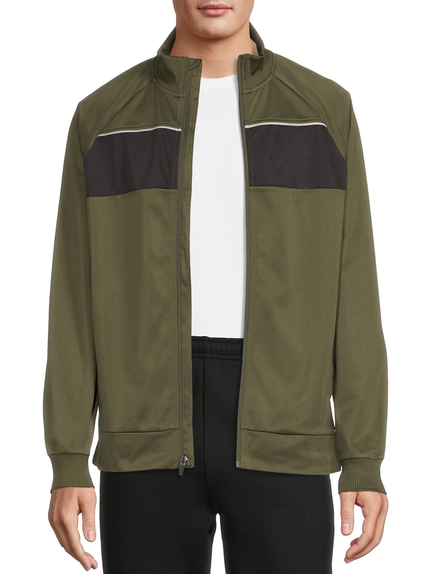 Athletic Works Men's and Big Men's Track Jacket, Sizes up to 5XL ...