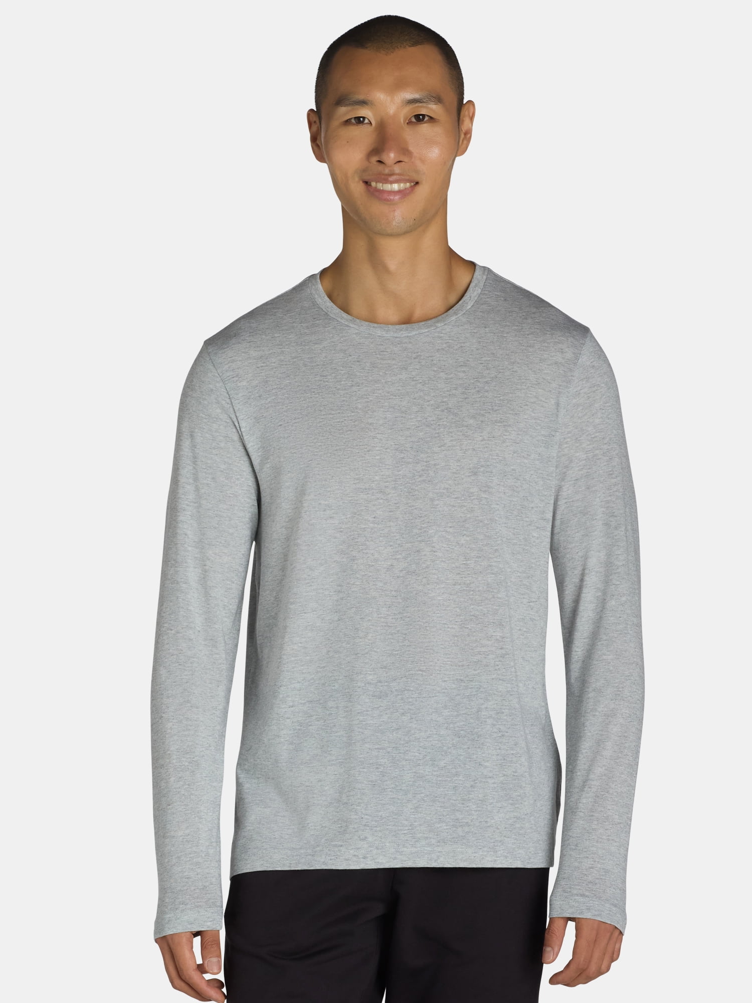Athletic Works Men's Tri-Blend Active Long-Sleeve Tee, Sizes S-3XL ...