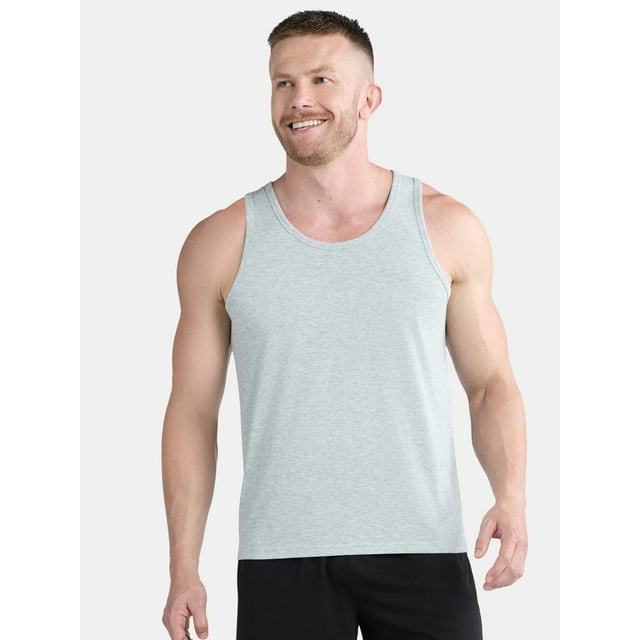 Athletic Works Men's and Big and Tall Tri Blend Tank Top, Sizes XS-4XLT ...