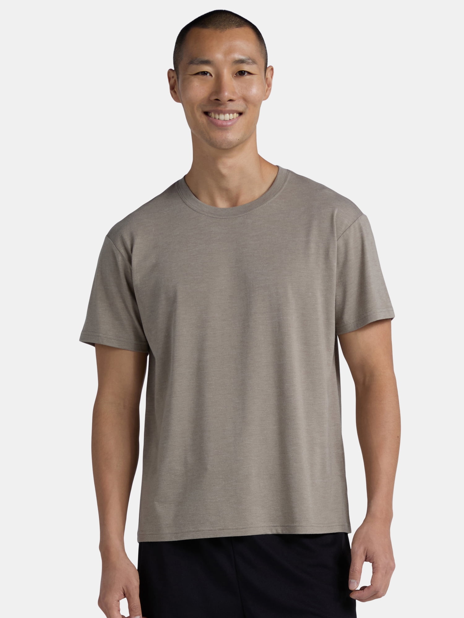 Athletic Works Men's Short-Sleeve Tri-Blend Tee XS-4XLT, Lightweight Recycled Jersey Knit ...