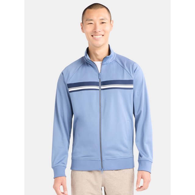 Athletic Works Men's and Big Men's Tricot Track Jacket, Sizes S-3XL ...