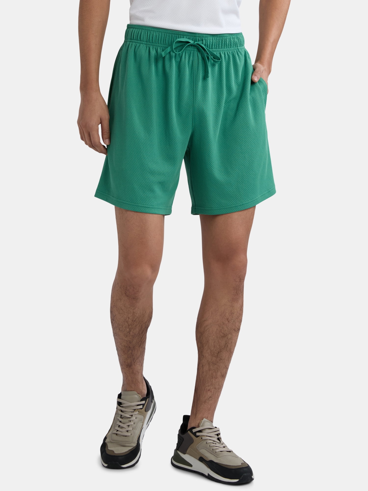 Athletic Works Men's and Big Men's Mesh Shorts, 7" Inseam, Sizes S-5XL ...