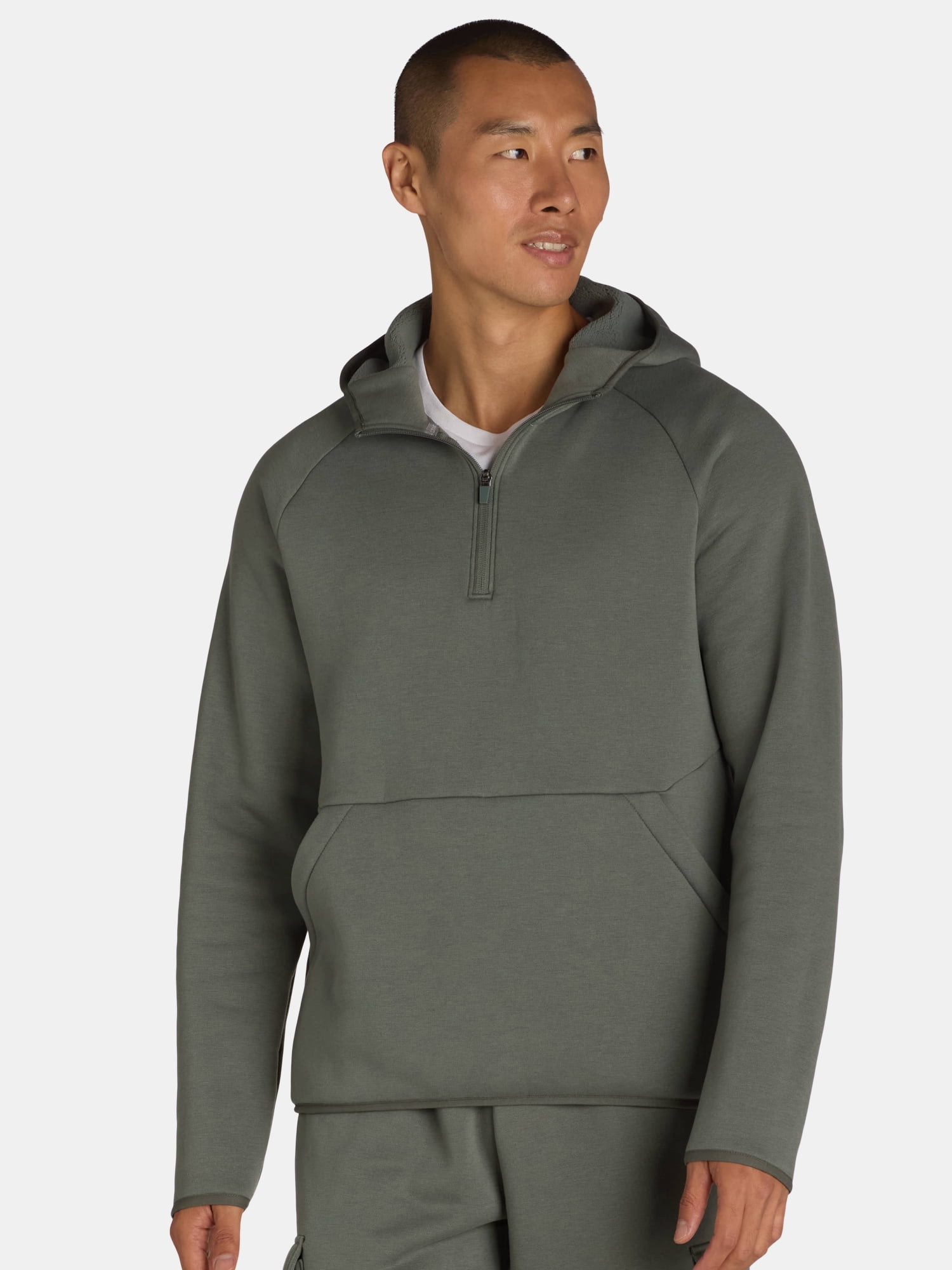 Athletic Works Men's and Men's Big Strata Fleece Pullover Hoodie with ...