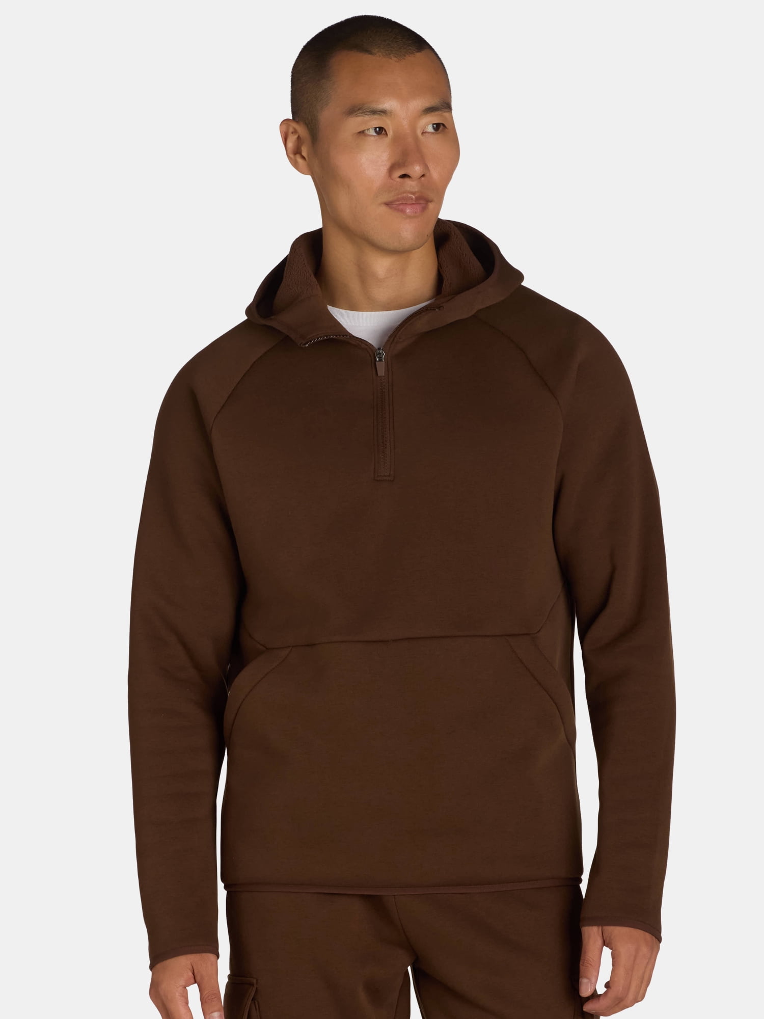 Athletic Works Men's and Men's Big Strata Fleece Pullover Hoodie with ...