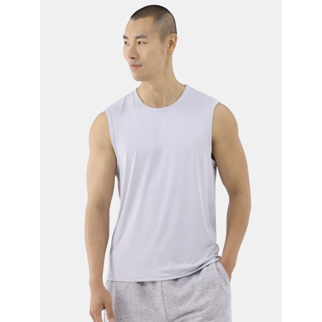 Athletic Works Men's Jacquard Muscle Tee, Size S-3XL - Walmart.com