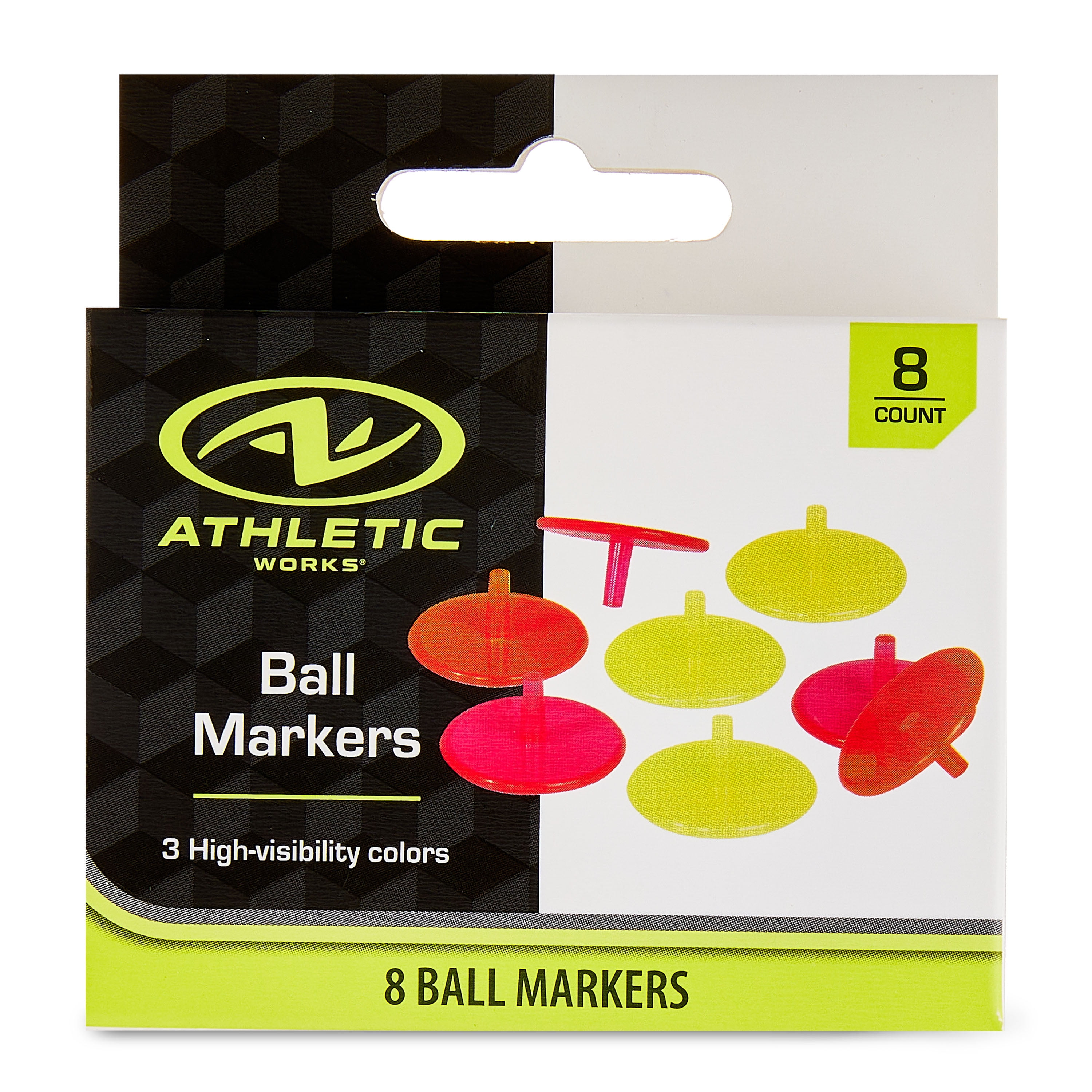 Athletic Works Neon Plastic Ball Markers, 8 Count - Walmart.com