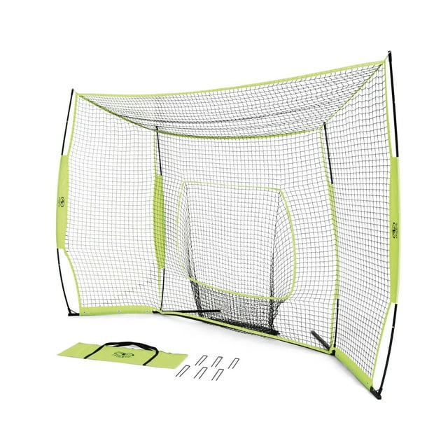 Athletic Works Portable Baseball Softball Backstop Net with Carry Bag ...